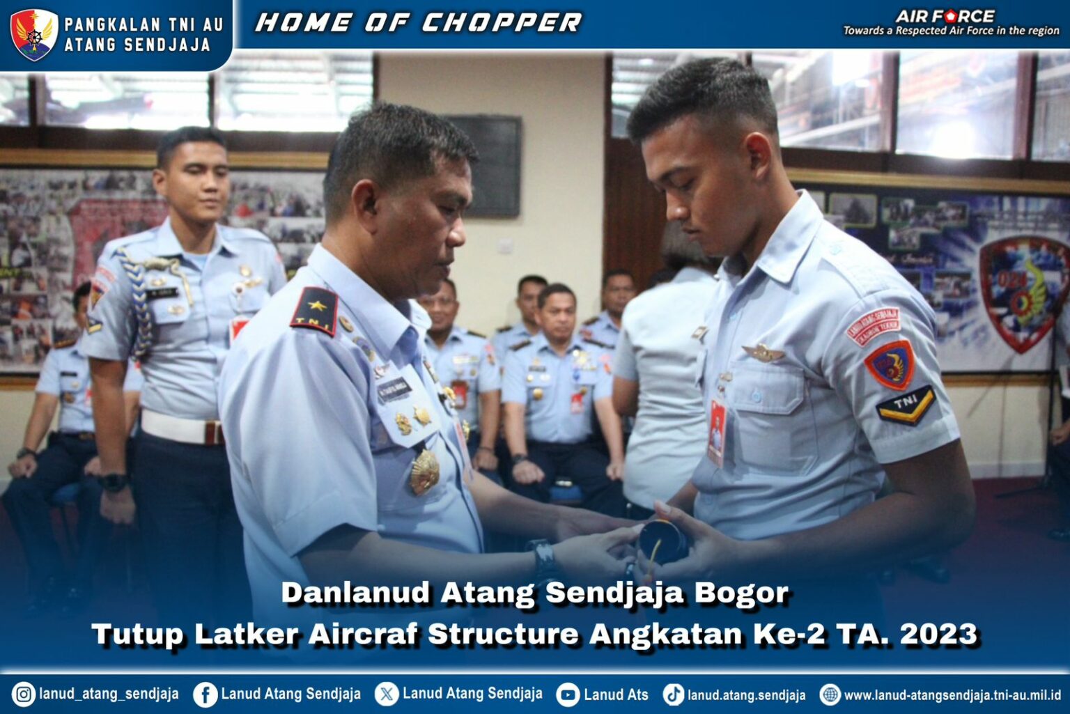 Danlanud Atang Sendjaja Bogor Tutup Latker Aircraf Structure Angkatan ...